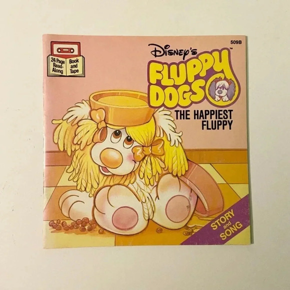Other | Vintage 1986 Disneys Fluppy Dogs The Happiest Fluppy Read Along ...